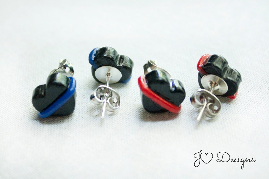 Police Studs Fire Studs Thin Blue Line Police Officer - Etsy