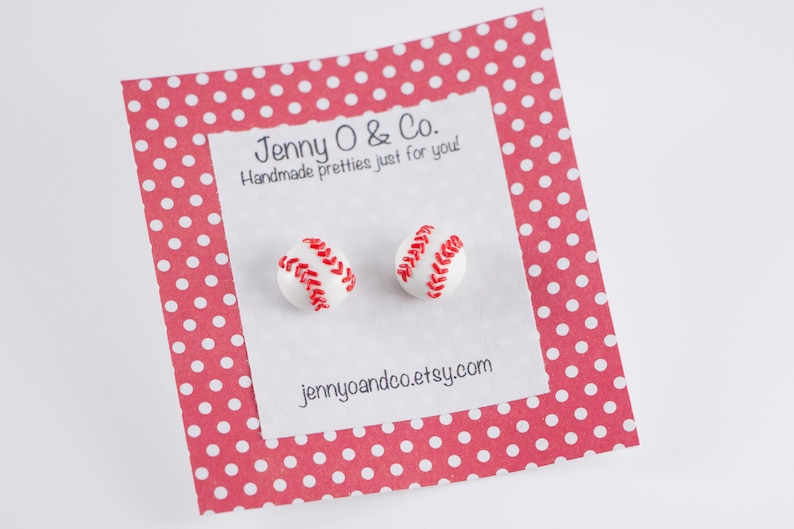 Baseball Earrings Baseball Studs Baseball Stud Earrings | Etsy