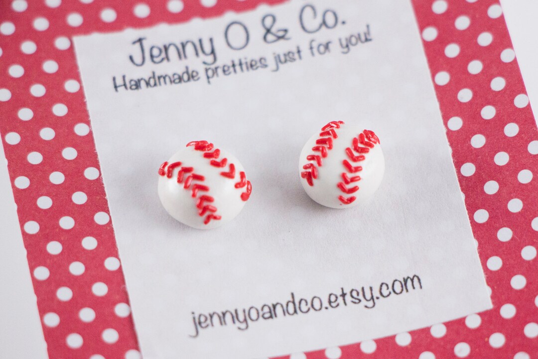 Baseball Earrings, Baseball Studs, Baseball Stud Earrings, Baseball Mom ...