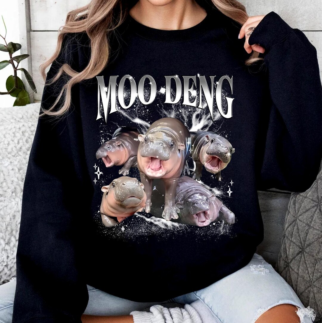 Moo Deng Meme Funny Png, I Love Moo Deng Png, Moo Deng Fan Club Png ...