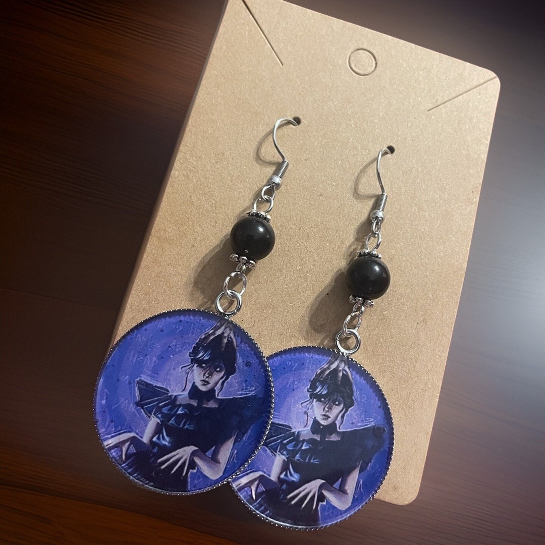 Handmade Wednesday Addams Earrings - Etsy