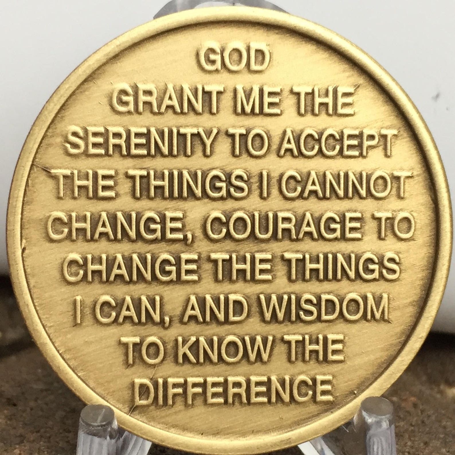 LGBT in Recovery Bronze Color Rainbow Flag Medallion Serenity Prayer ...