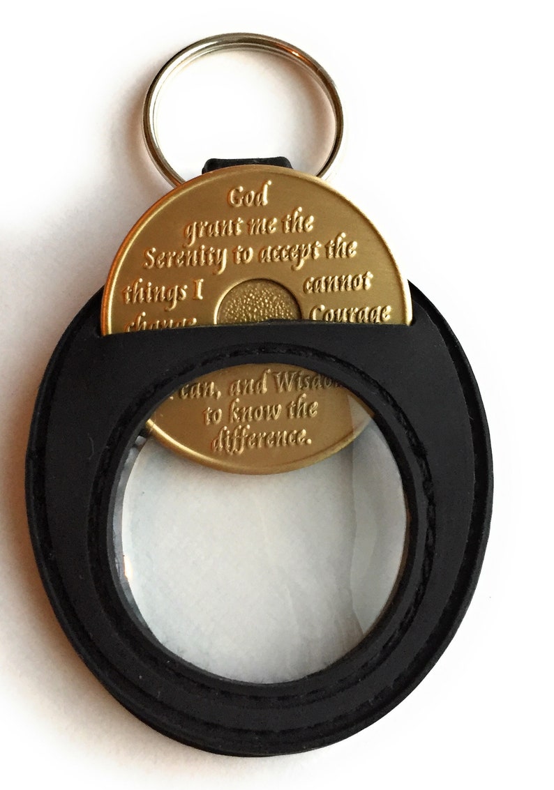 Universal AA or NA Medallion Coin Holder Keychain Black Soft - Etsy