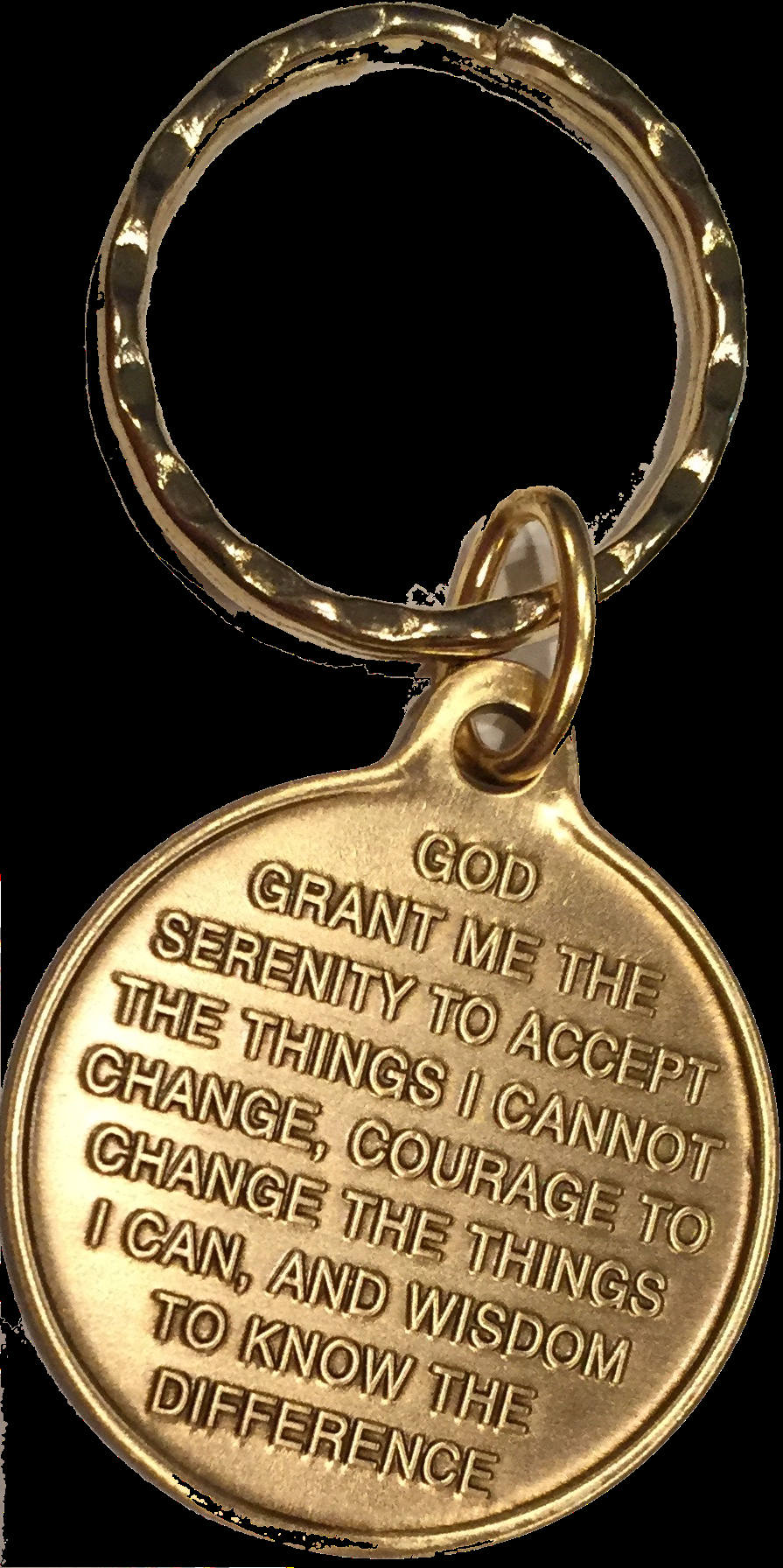 Pink Rose One Day at A Time Bronze Keychain With Serenity - Etsy