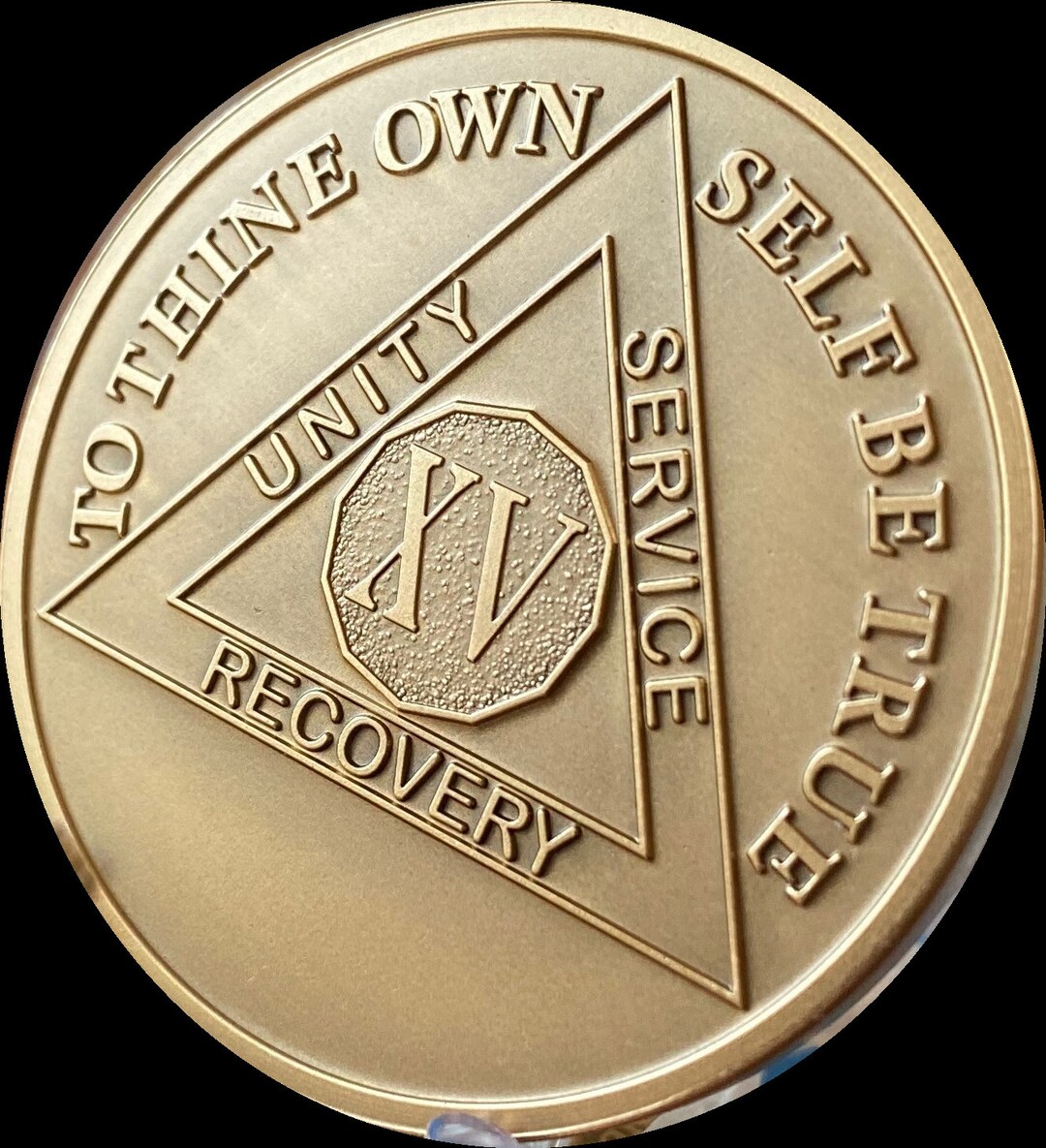 21 22 23 or 24 Year AA Medallion Large 1.5 Inch Heavy Bronze Engravable ...