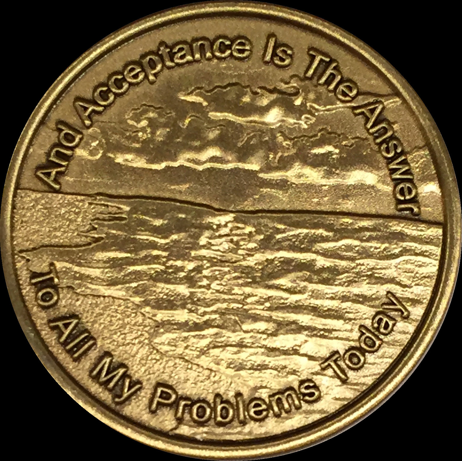 Bulk Lot of 10 Coins Acceptance is the Answer Beach Sunrise Bronze AA ...