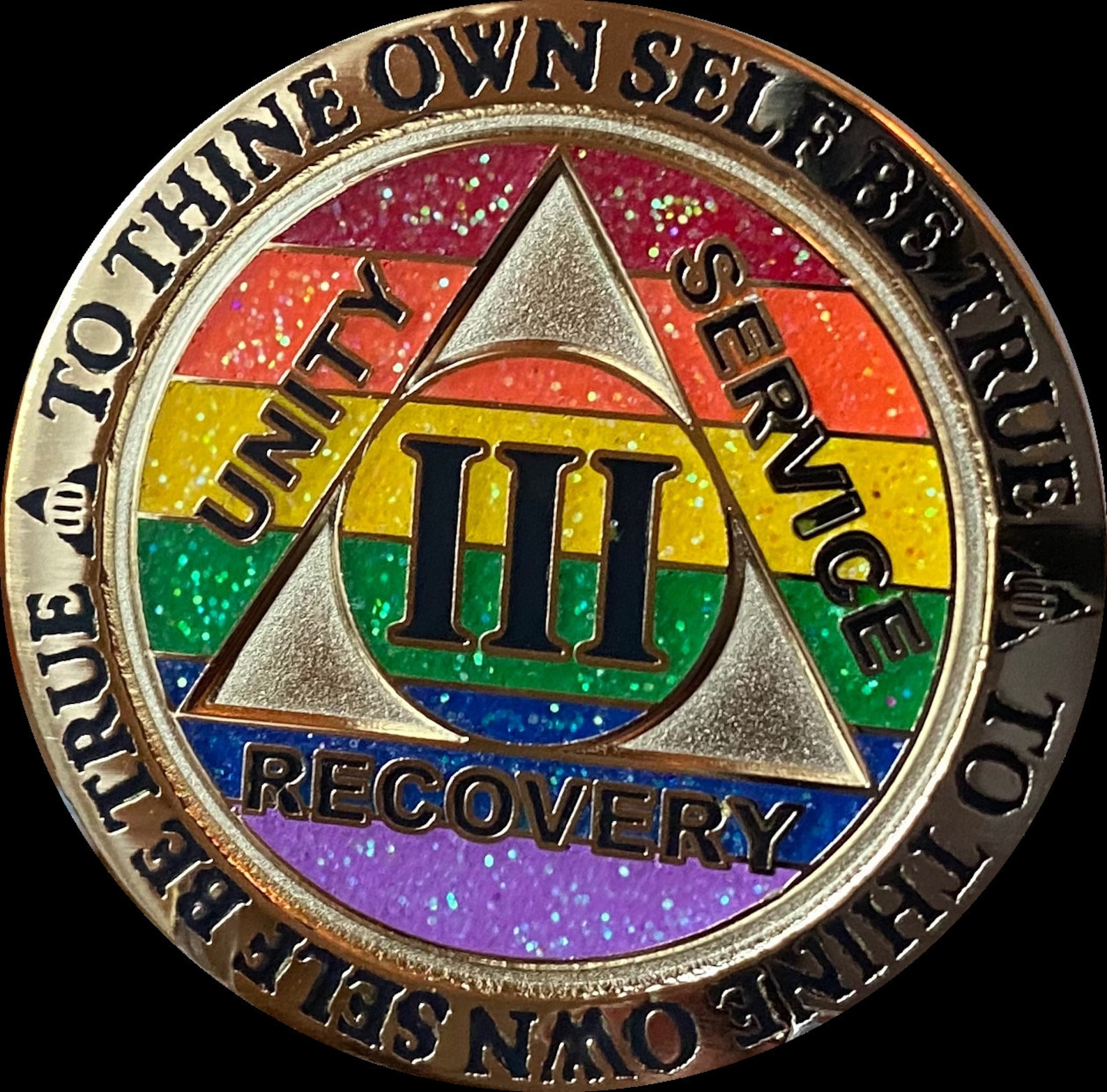 1 2 3 4 5 or 30 Year AA Medallion Reflex Rainbow Glitter Color | Etsy