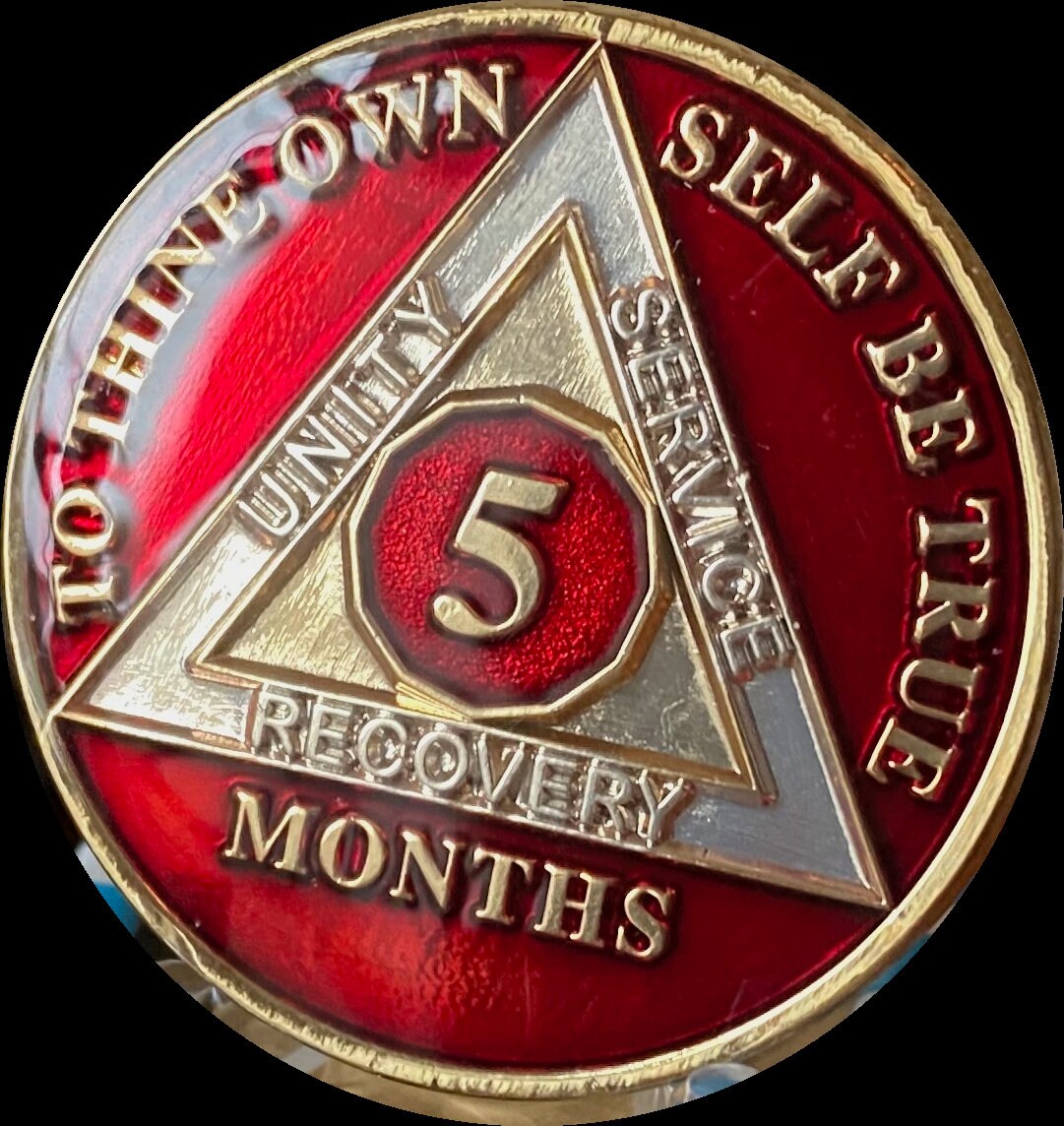 1 2 3 4 5 6 7 8 9 10 11 or 18 Month AA Medallion Metallic Red Tri-plate ...