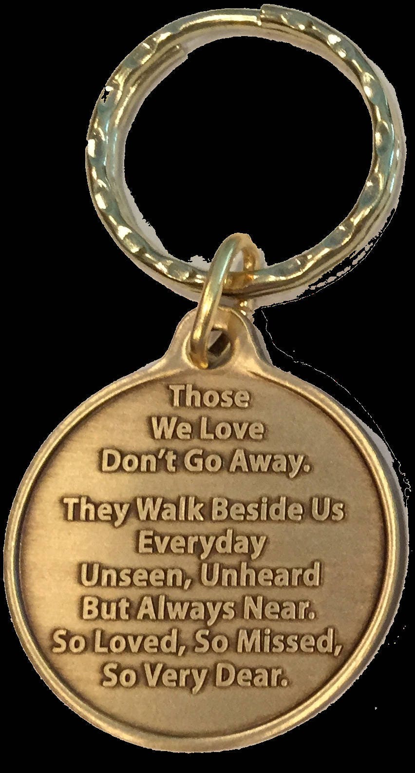 In Loving Memory Cross Rose Memorial Bronze Keychain Gift - Etsy