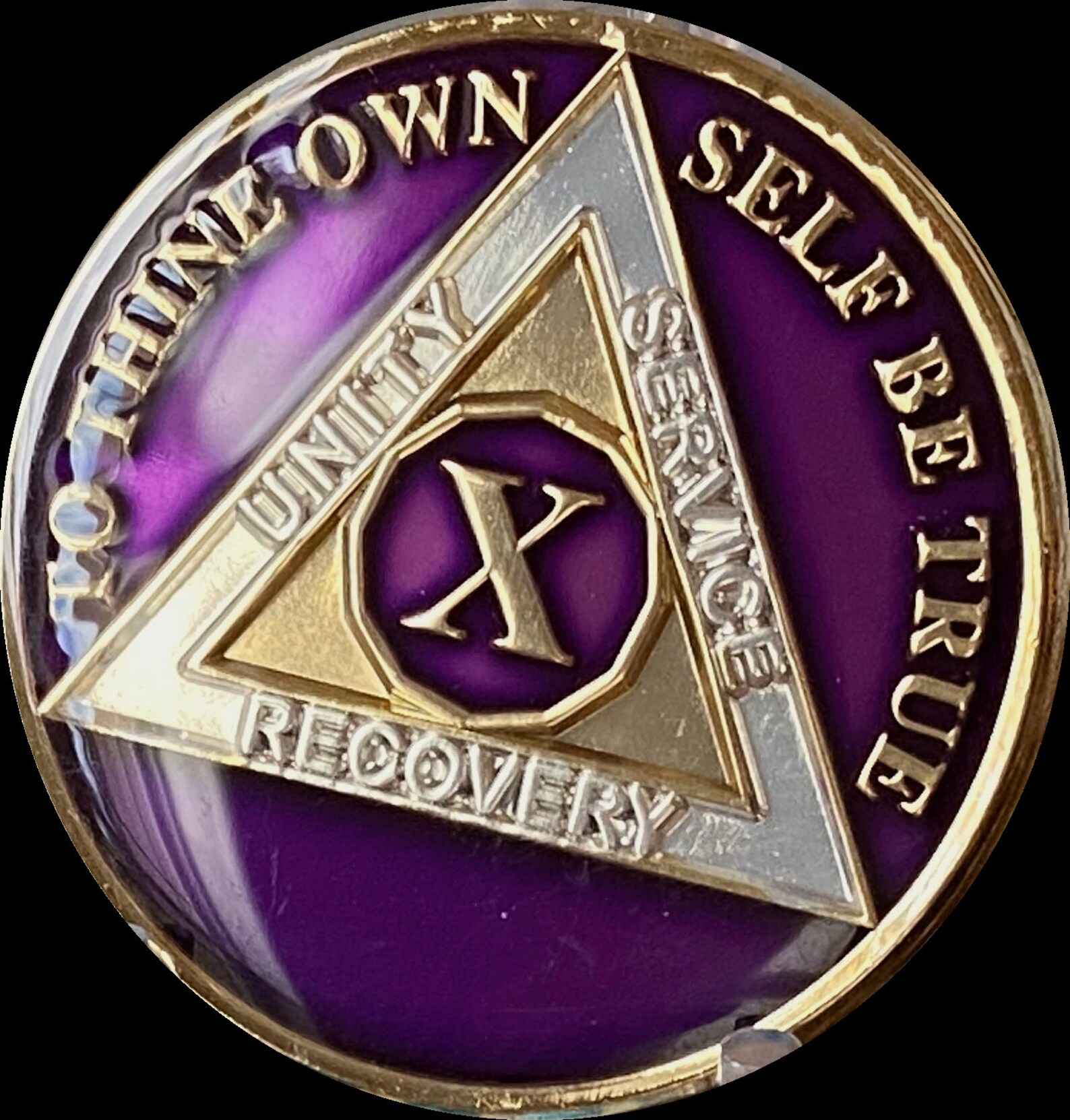 1-2-3-4-5-6-7-8-9-or-10-year-aa-medallion-metallic-purple-etsy