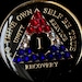 1 - 50 Year AA Medallion Black Tri-plate Red White Blue Swarovski ...