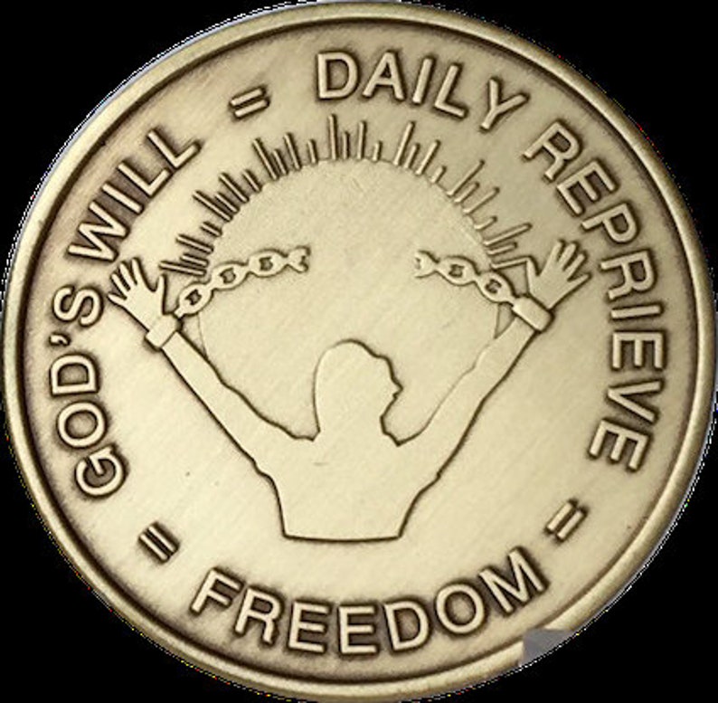 God's Will Daily Reprieve Freedom AA Medallion - Etsy