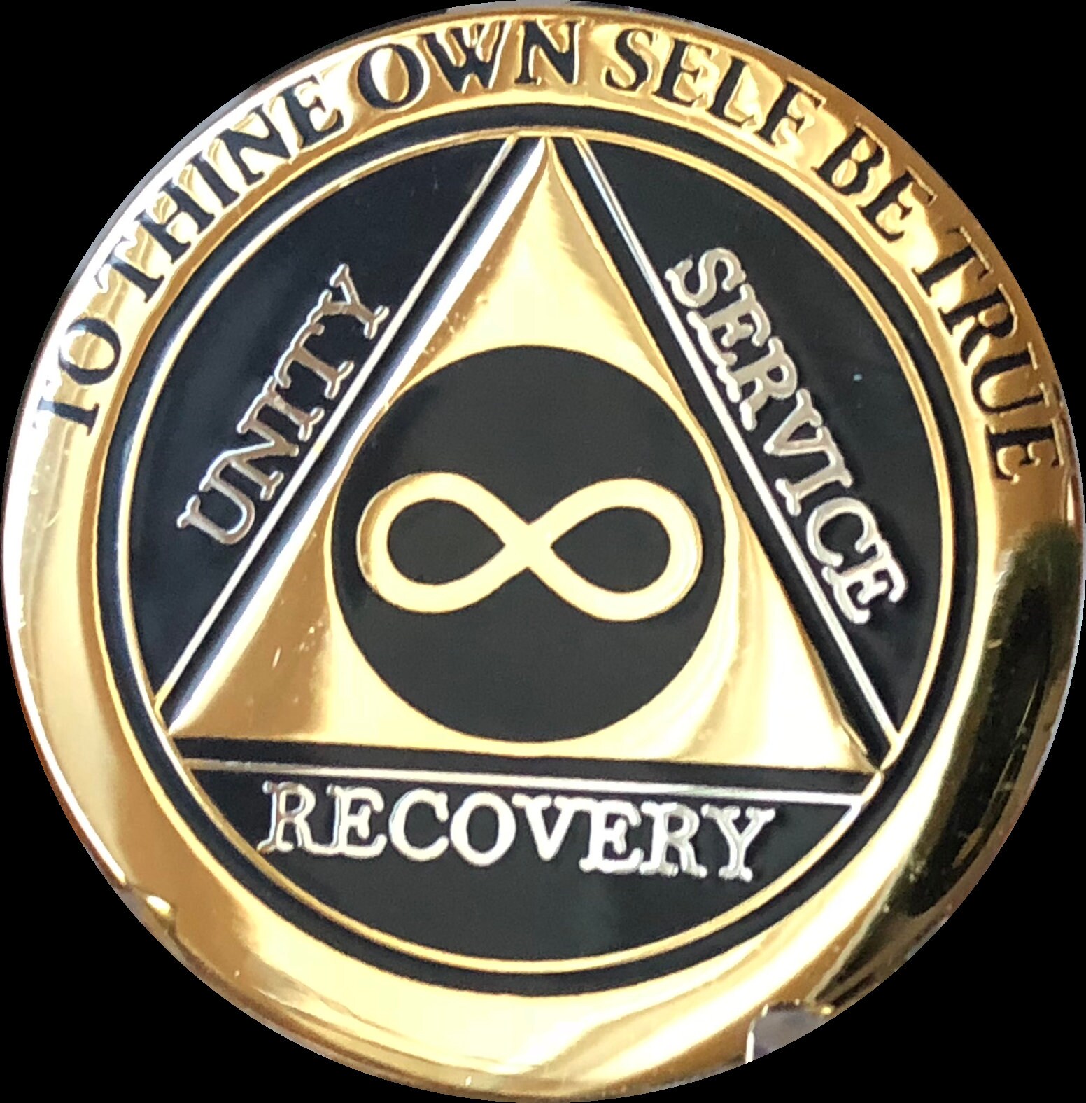 Infinity Eternity AA Medallion Elegant Black Gold and Silver - Etsy