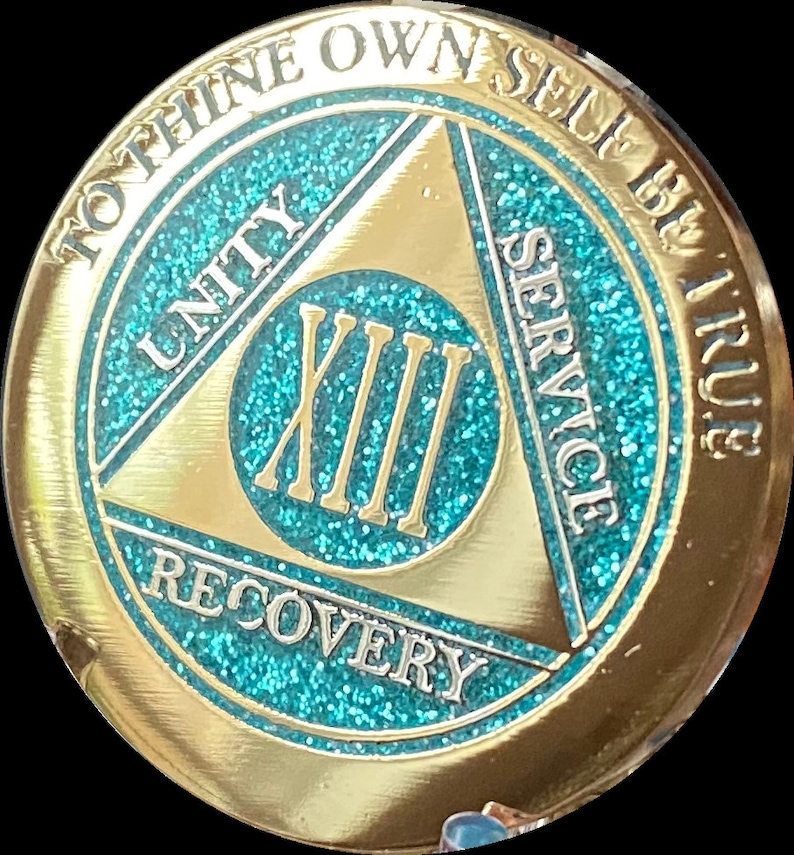 11 12 13 14 or 15 Year AA Medallion Elegant Aqua Glitter Gold and ...
