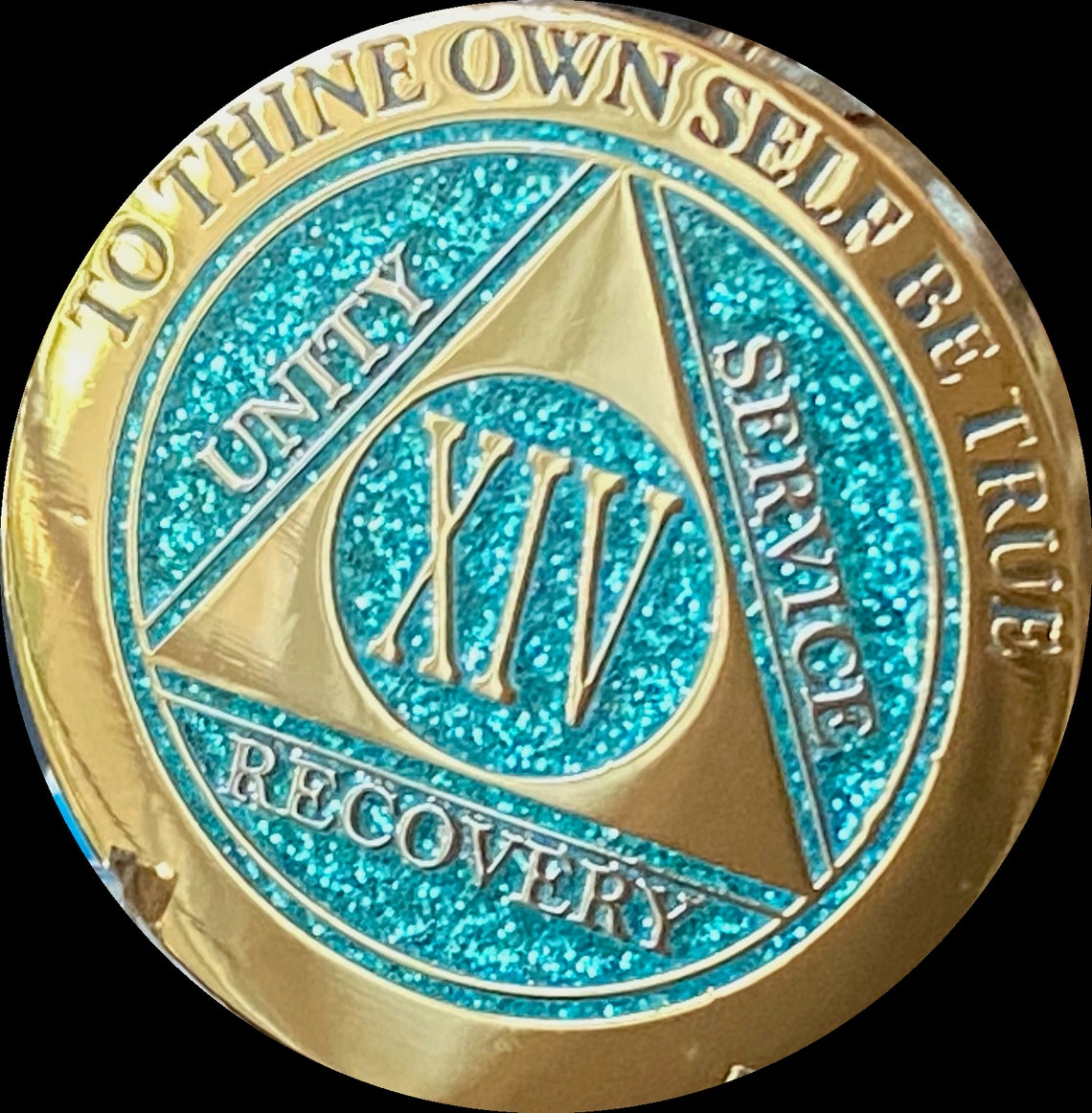 11 12 13 14 or 15 Year AA Medallion Elegant Aqua Glitter Gold and ...