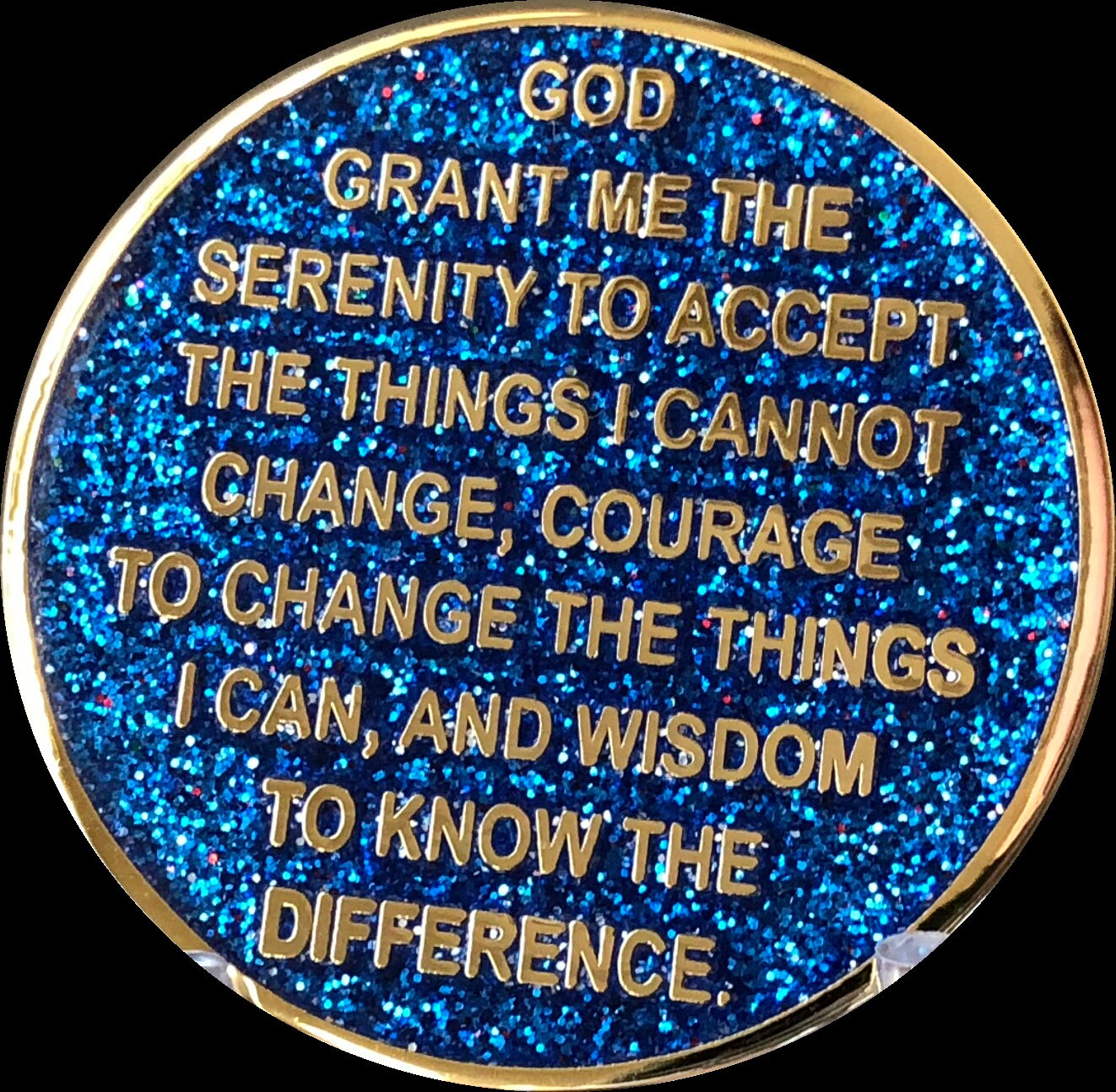 AA Logo Circle Triangle Medallion Reflex Blue Glitter Gold | Etsy