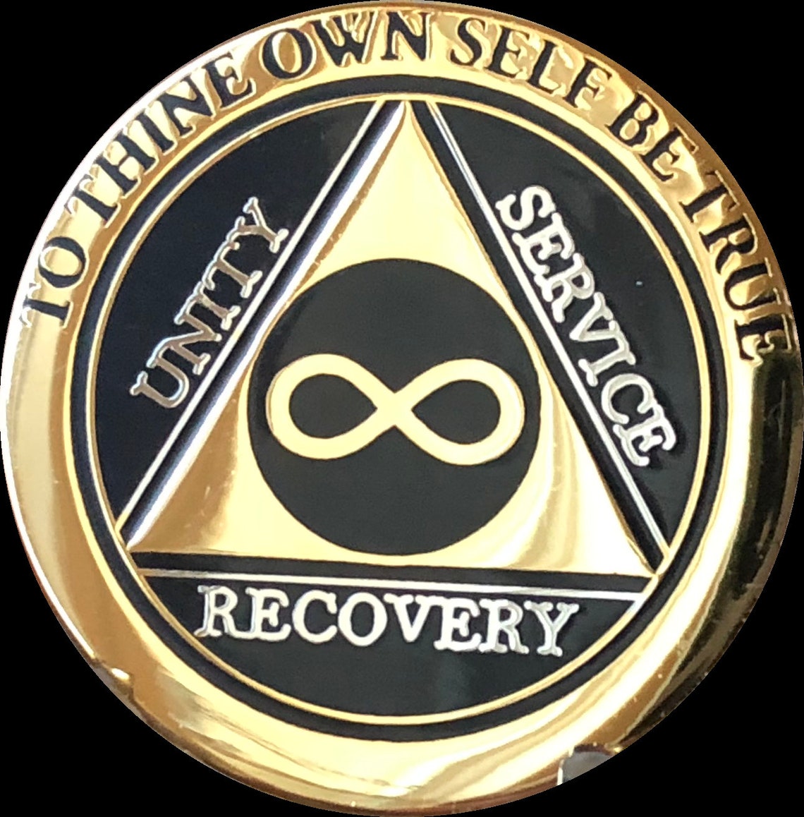 Infinity Eternity AA Medallion Elegant Black Gold and Silver - Etsy