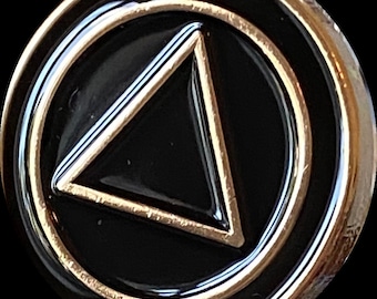 Alcoholics Anonymous Symbol Pinback Button / AA Circle - Etsy