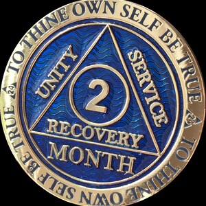 1 2 3 4 5 6 7 8 9 10 11 18 Month AA Medallion Reflex Blue Gold Plated ...