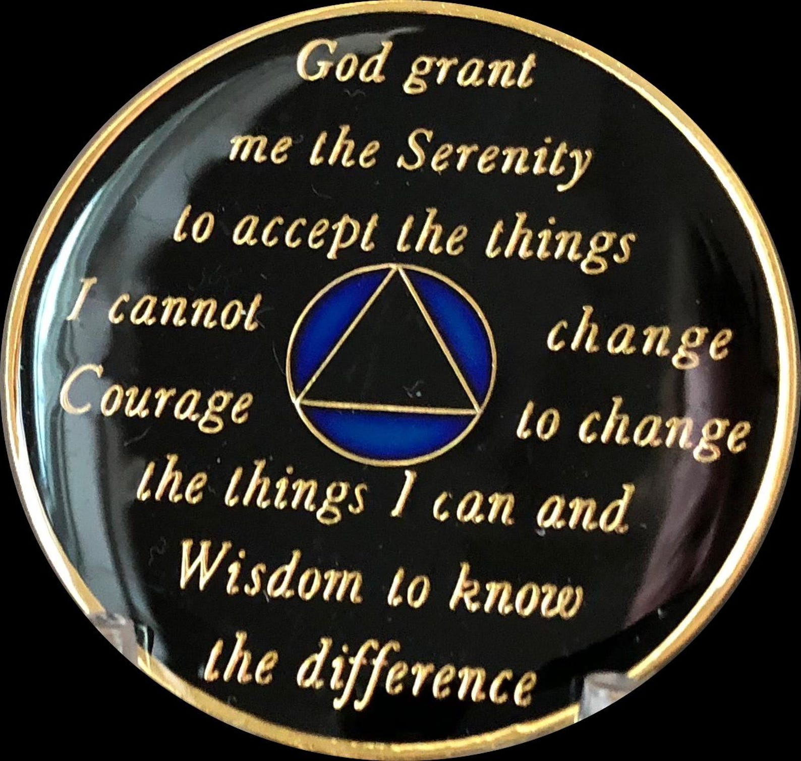 1 - 50 Year AA Medallion Blue Tri-plate Sobriety Chip - Etsy