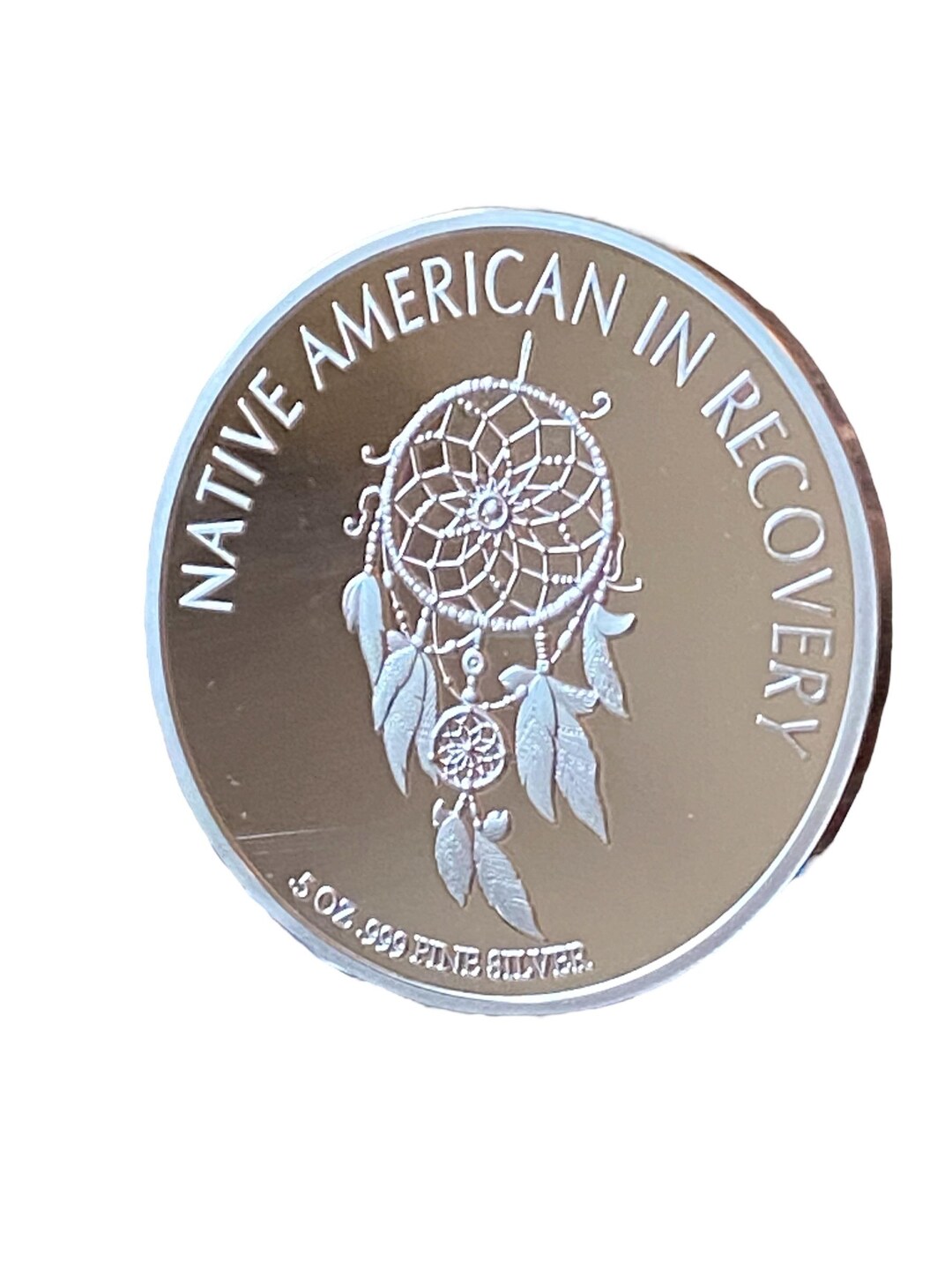 Native American in Recovery Fine Silver Dreamcatcher Medallion Blessing ...