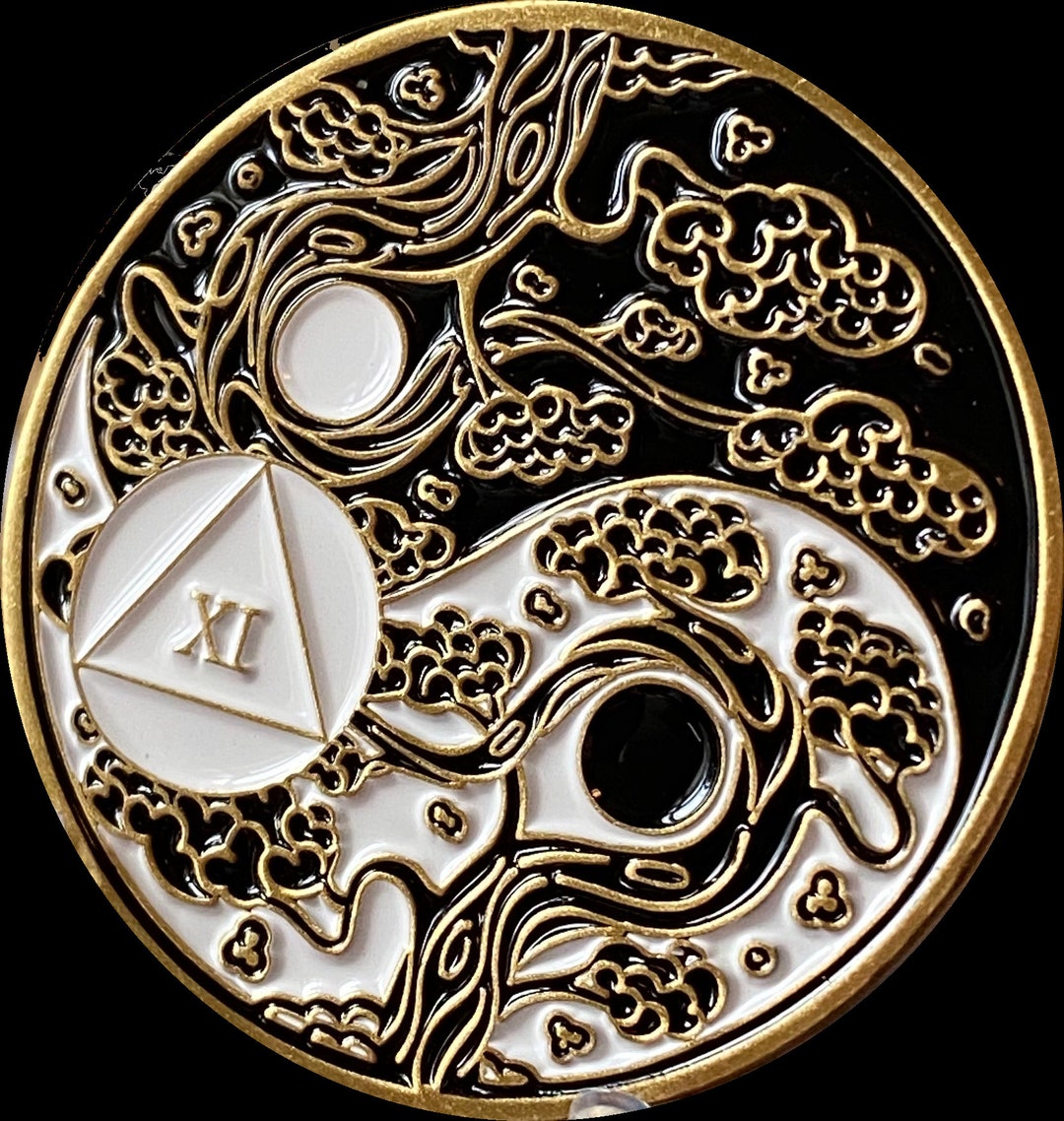 11 12 13 14 or 15 Year AA Medallion Sakura Cherry Tree Ying Yang ...