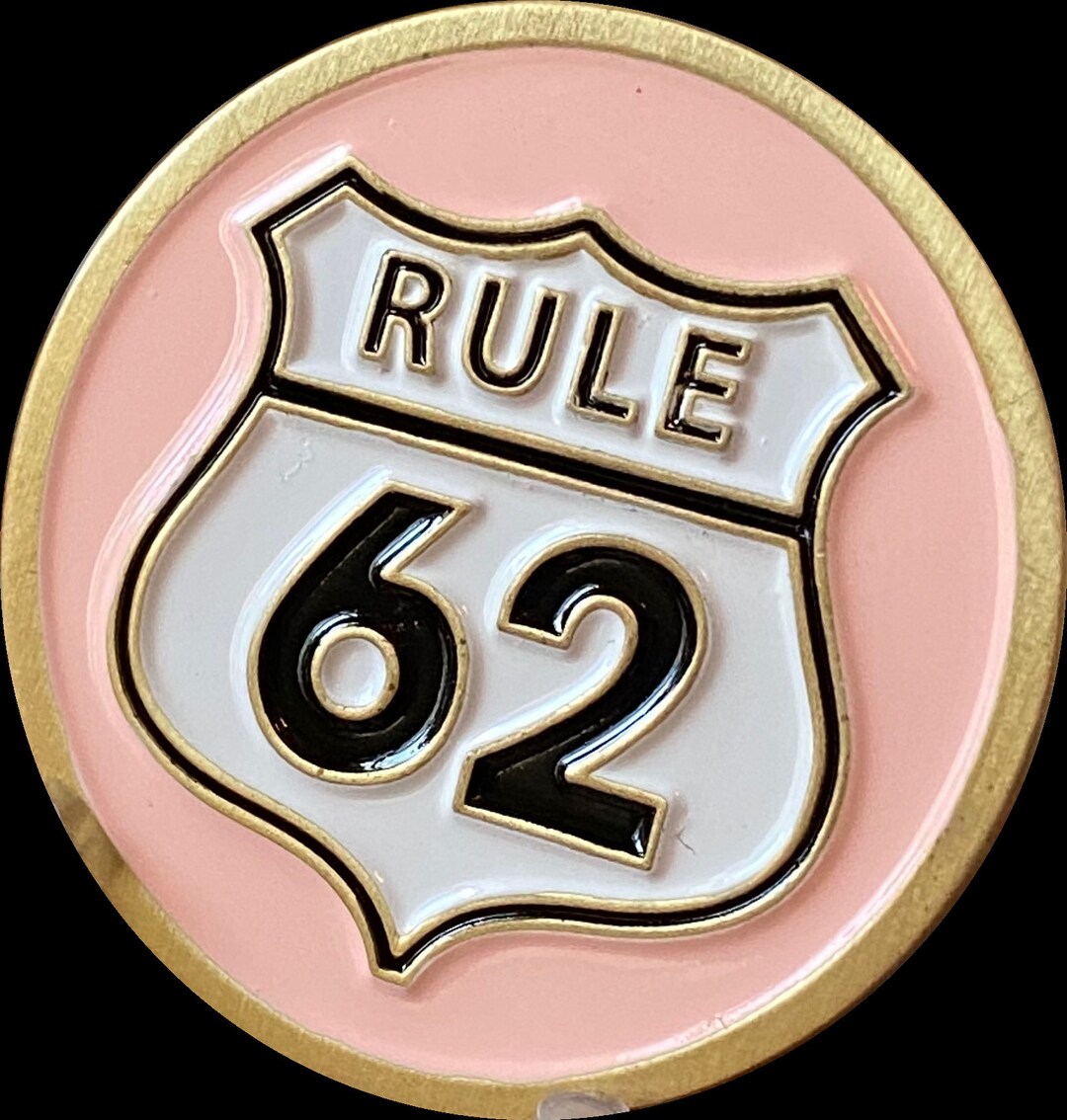 Rule 62 AA Medallion Don't Take Yourself Too Damn Serious Pink Color ...