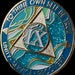 9 Year AA Medallion Elegant Marble Caribbean Aqua Glitter and Blue ...