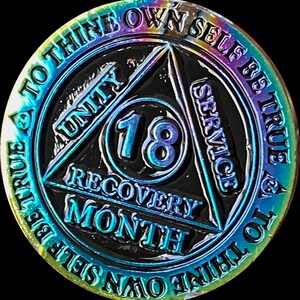 1 2 3 4 5 6 7 8 9 10 11 or 18 Month AA Medallion Reflex Rainbow Plated ...