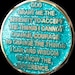 11 12 13 14 or 15 Year AA Medallion Elegant Aqua Glitter Gold and ...