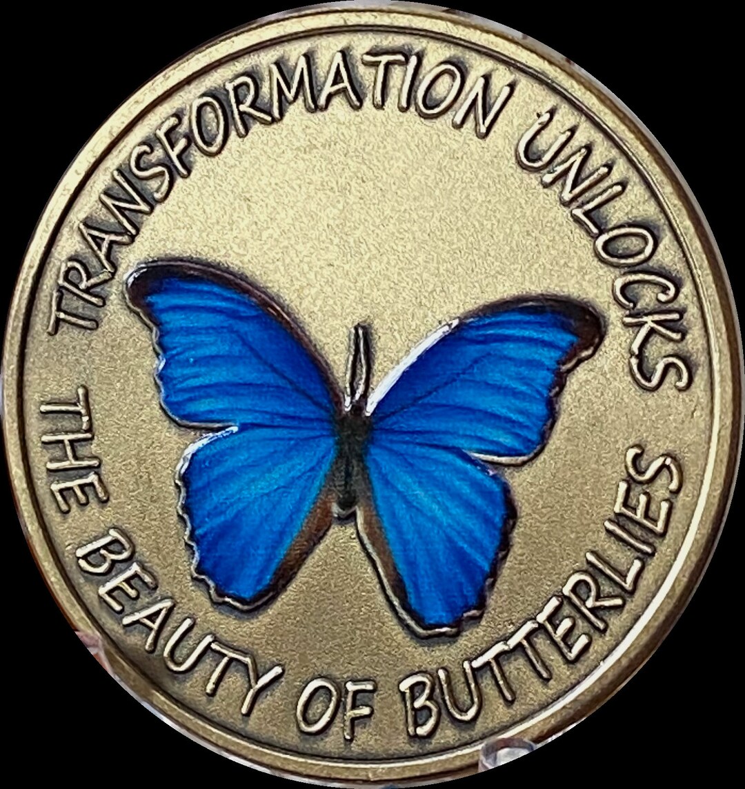 Transformation Unlocks Beauty of Butterflies Blue Color Serenity Prayer ...