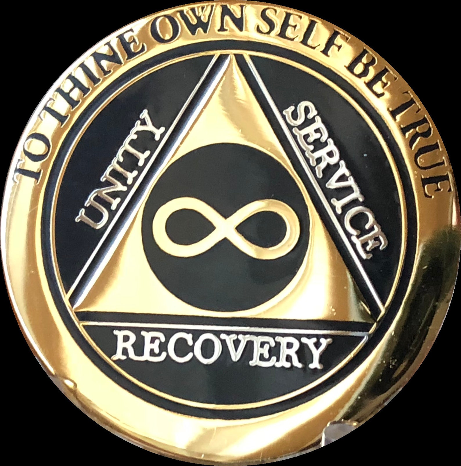 Infinity Eternity AA Medallion Elegant Black Gold and Silver - Etsy