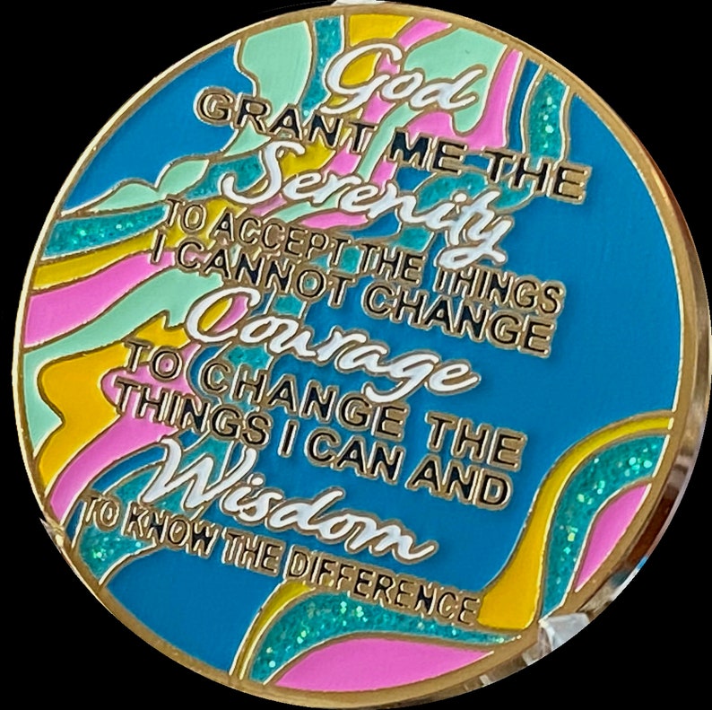 36 Year AA Medallion Elegant Marble Tahiti Teal Blue and Pink - Etsy