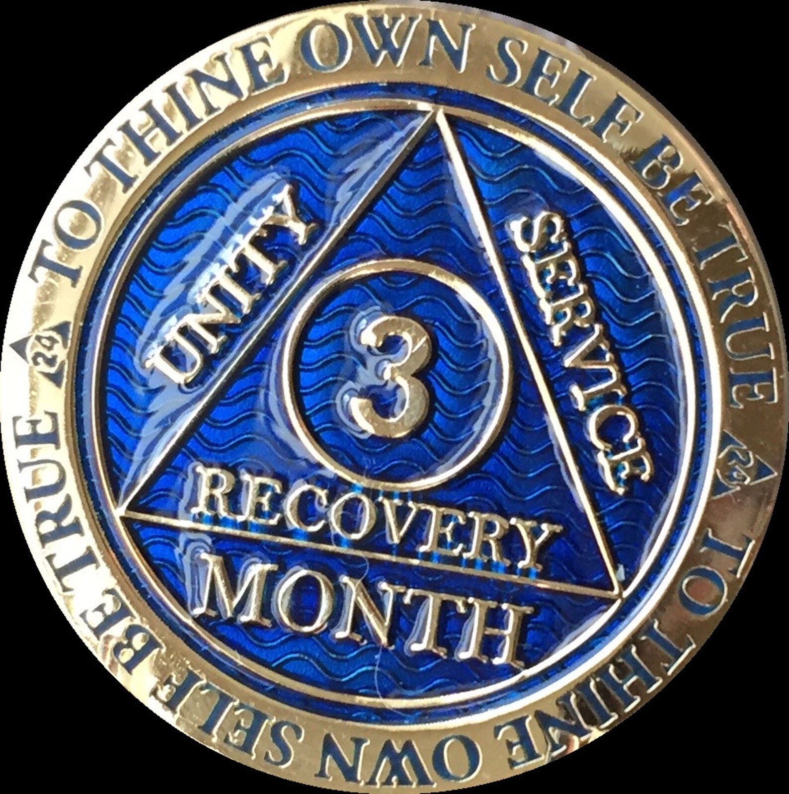 1 2 3 4 5 6 7 8 9 10 11 18 Month AA Medallion Reflex Blue Gold Plated ...