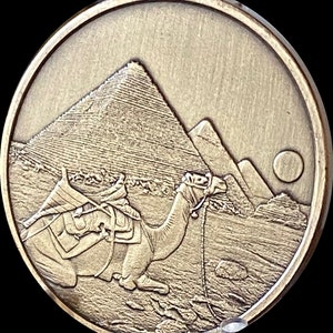 Camel in the Desert With Pyramids Medallion Sobriety Chip AA NA Gift - Etsy