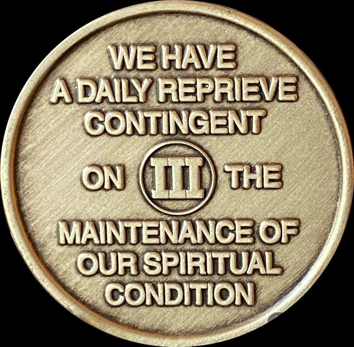 God's Will Daily Reprieve Freedom AA Medallion - Etsy