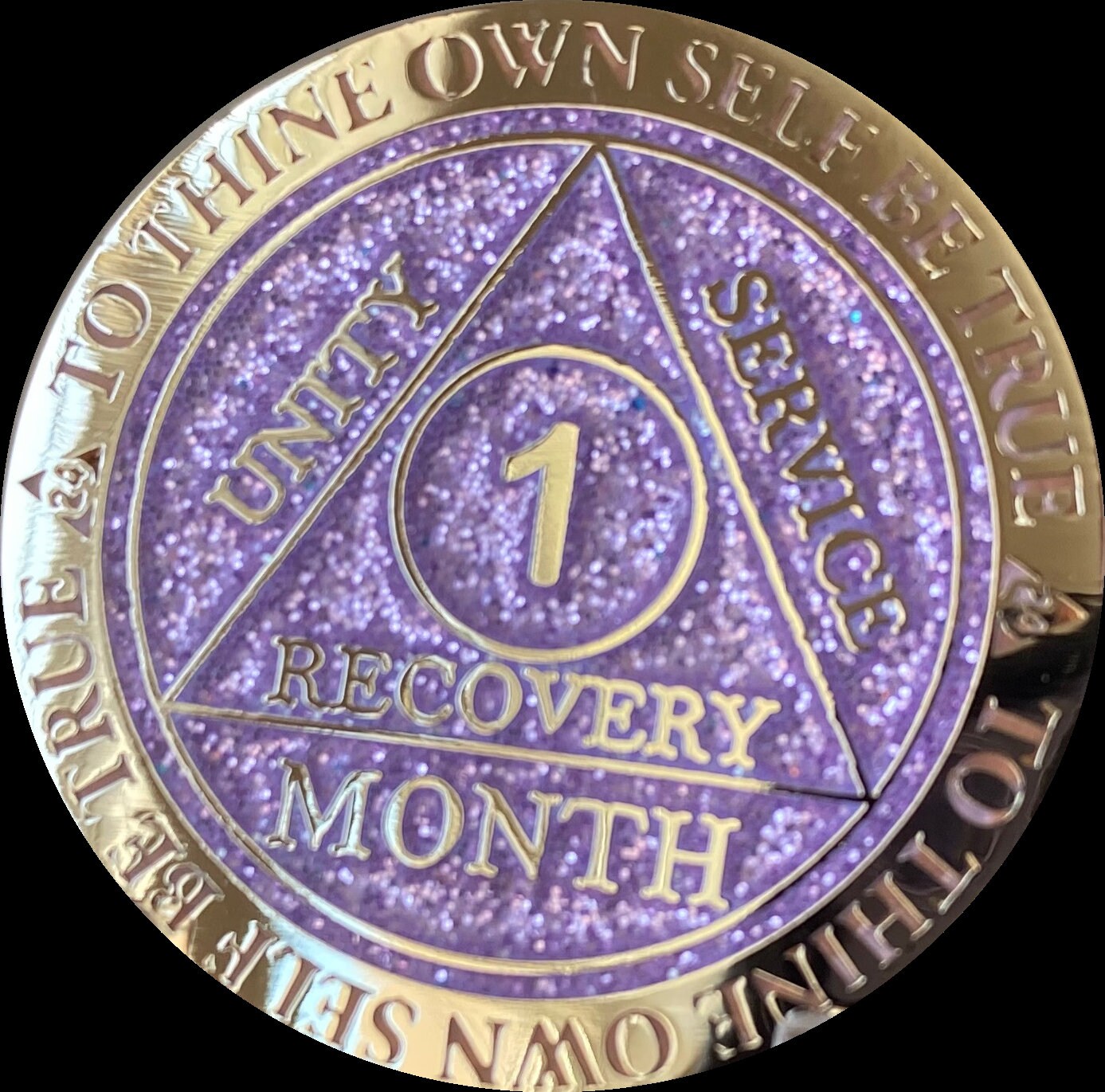 1 2 3 4 6 9 or 18 Month AA Medallion Reflex Purple Lavender Glitter ...