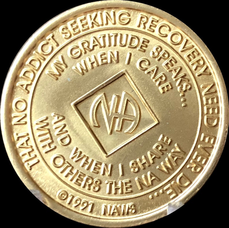 1 - 39 Year NA Narcotics Anonymous Clean Time Medallion Sobriety Chip ...