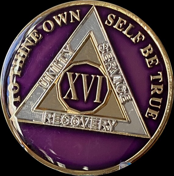 16 17 18 or 19 Year AA Medallion Metallic Purple Tri-plate | Etsy