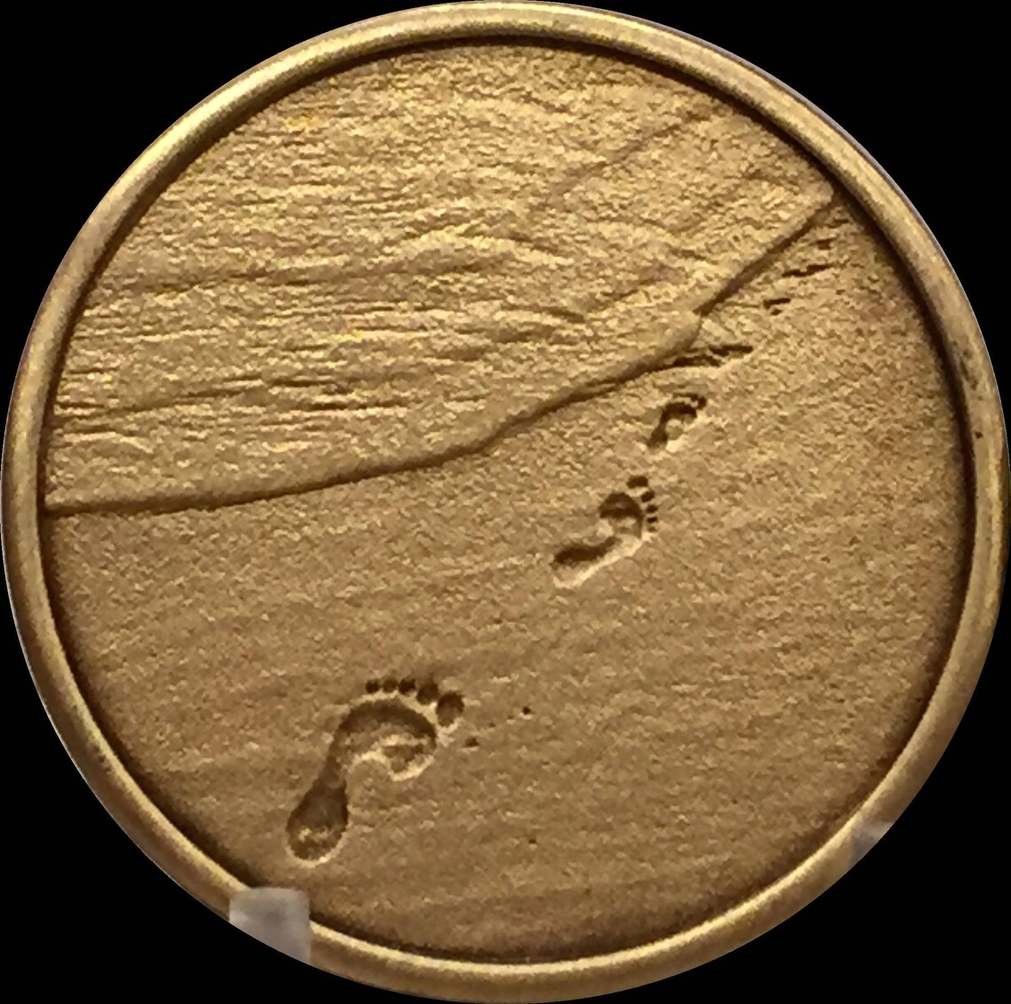 Footprints in the Sand Bronze Medallion Chip Coin Token Foot Prints ...