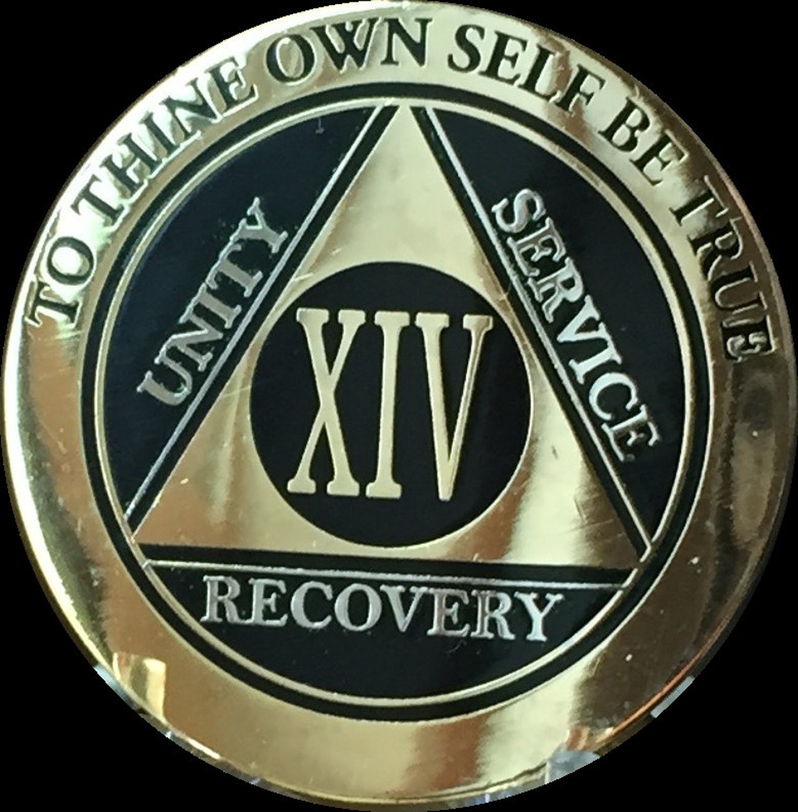 11 12 13 14 or 15 Year AA Medallion Elegant Black and Gold and Silver ...