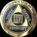 37 38 39 40 or 41 Year AA Medallion Elegant Black and Gold and Silver ...
