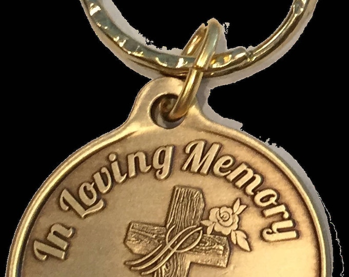 In Loving Memory Engraved Medallion Cross Rose Memorial - Etsy