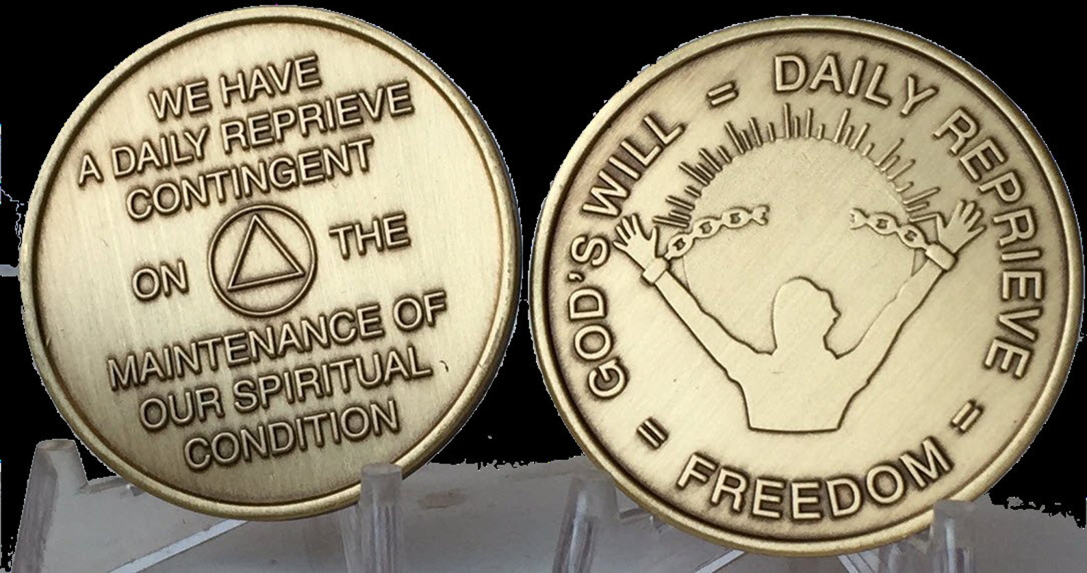 God's Will Daily Reprieve Freedom AA Medallion - Etsy