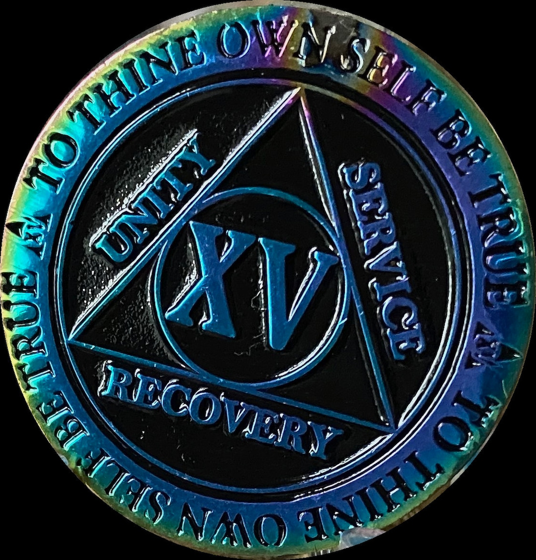 11 12 13 14 or 15 Year AA Medallion Reflex Rainbow Plated Black Color ...