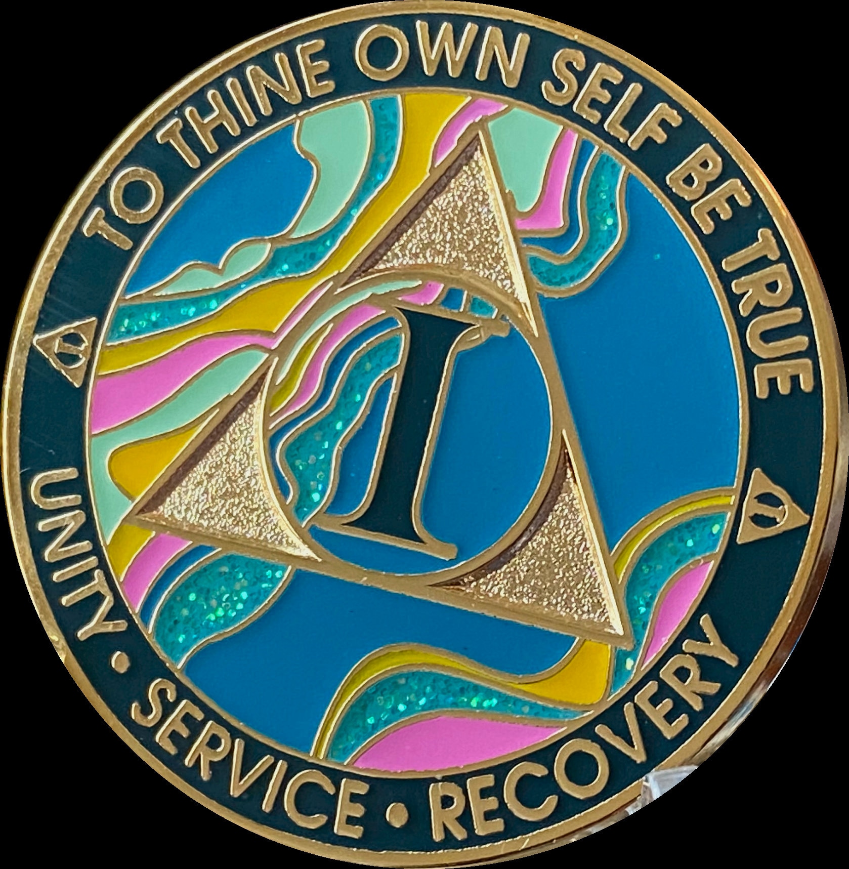 1 or 2 Year AA Medallion Elegant Marble Tahiti Teal Blue and - Etsy