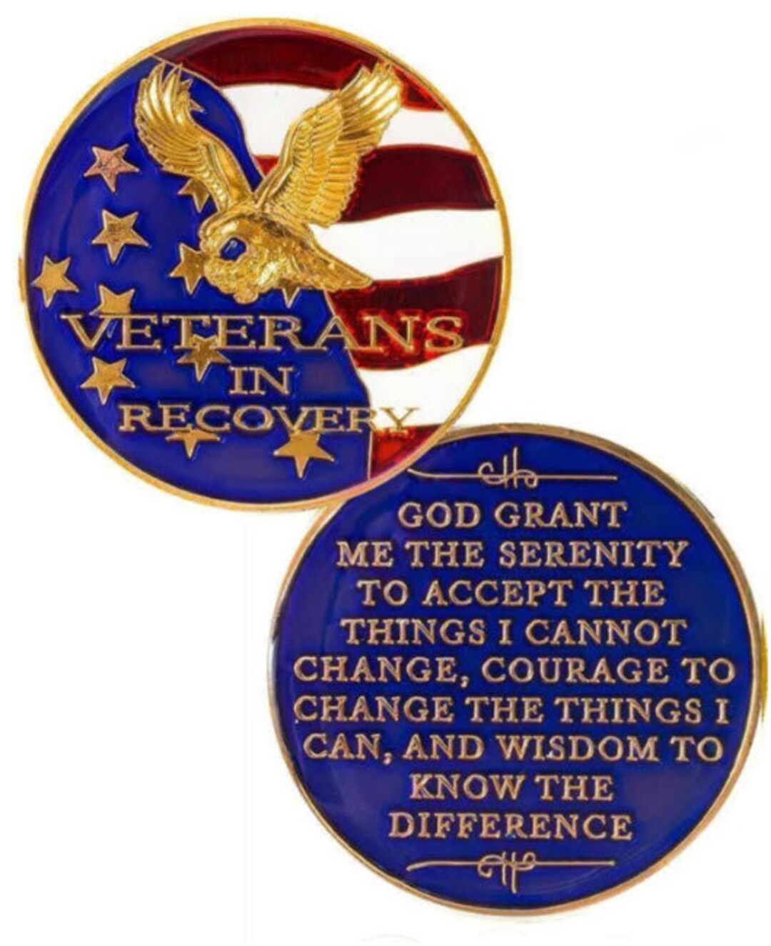 Veterans in Recovery Eagle Flag Red White Blue Serenity Prayer ...