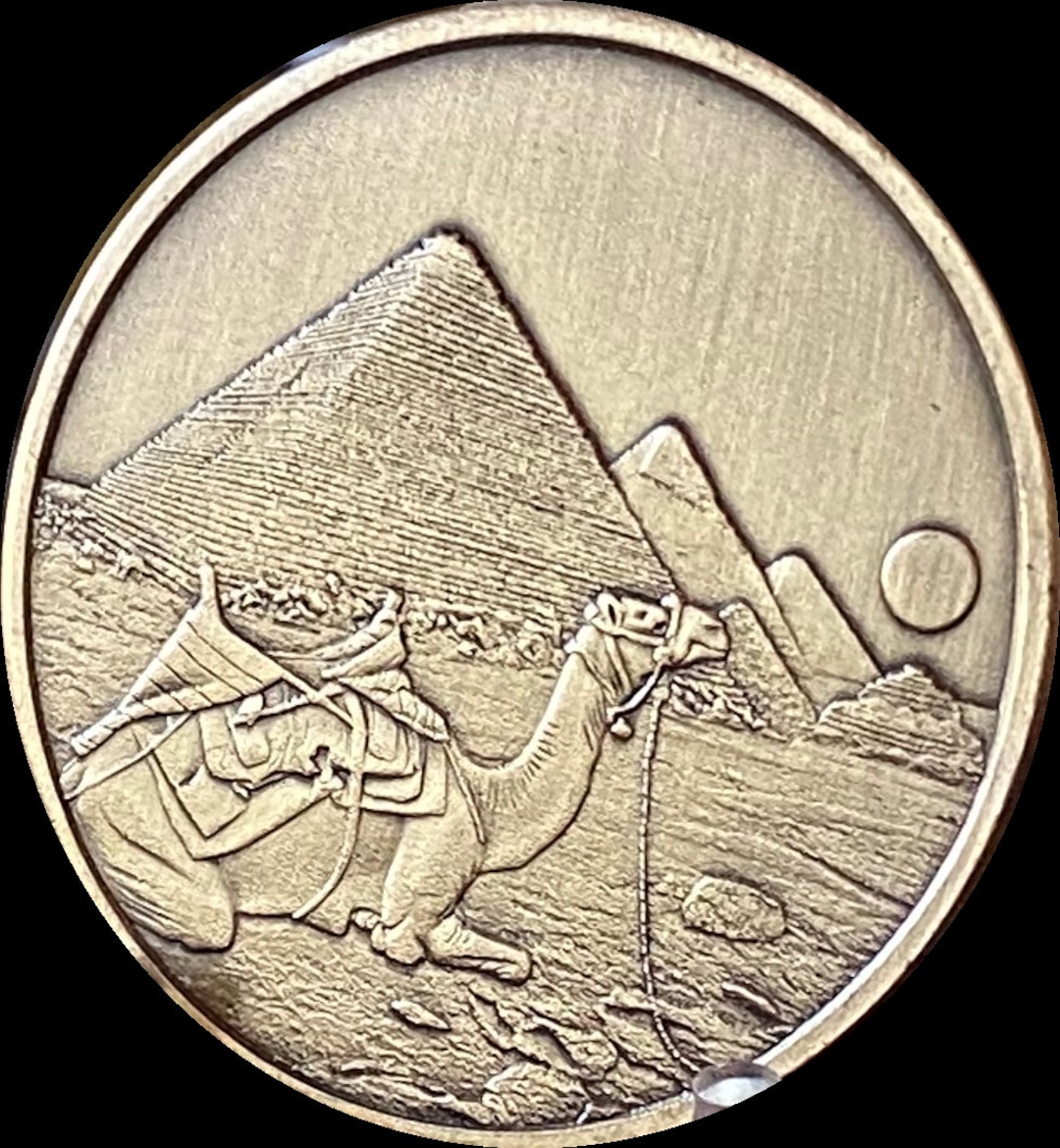 Camel in the Desert With Pyramids Medallion Sobriety Chip AA NA Gift - Etsy