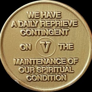 God's Will = Daily Reprieve = Freedom AA Medallion Alcoholics Anonymous ...