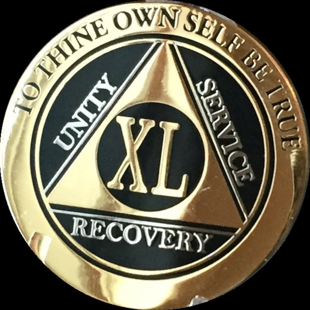 37 38 39 40 or 41 Year AA Medallion Elegant Black and Gold and Silver ...